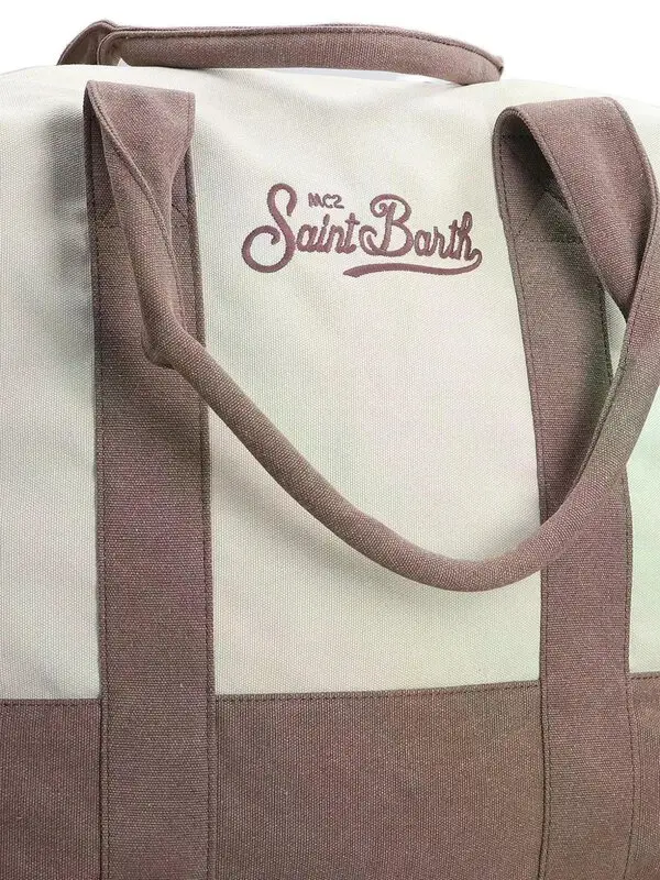 MC2 SAINT BARTH Logo-embroidered Canvas Tote Bag