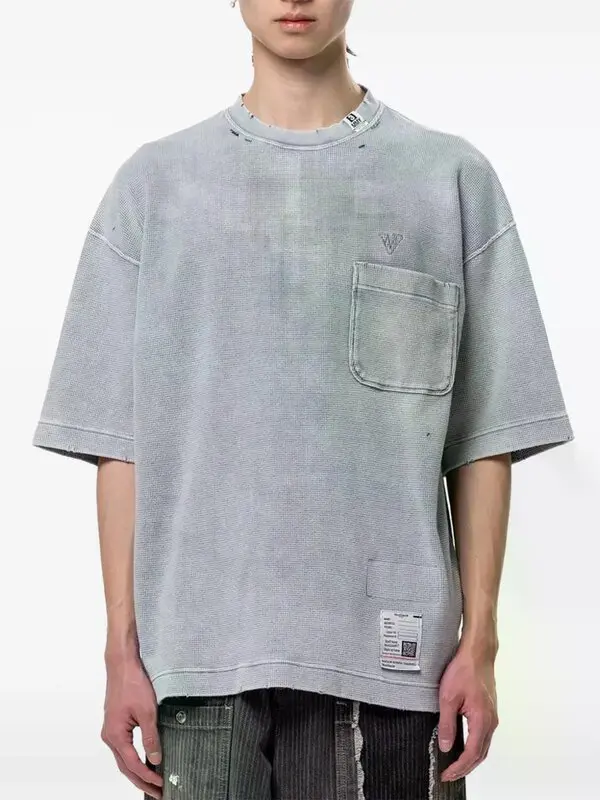Mihara Yasuhiro Waffle-knit Chest-pocket T-shirt