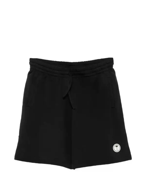 Palm Angels Logo Patch Drawstring Shorts - Black