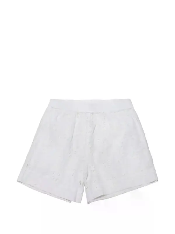 MC2 SAINT BARTH Broderie Anglaise Shorts - White