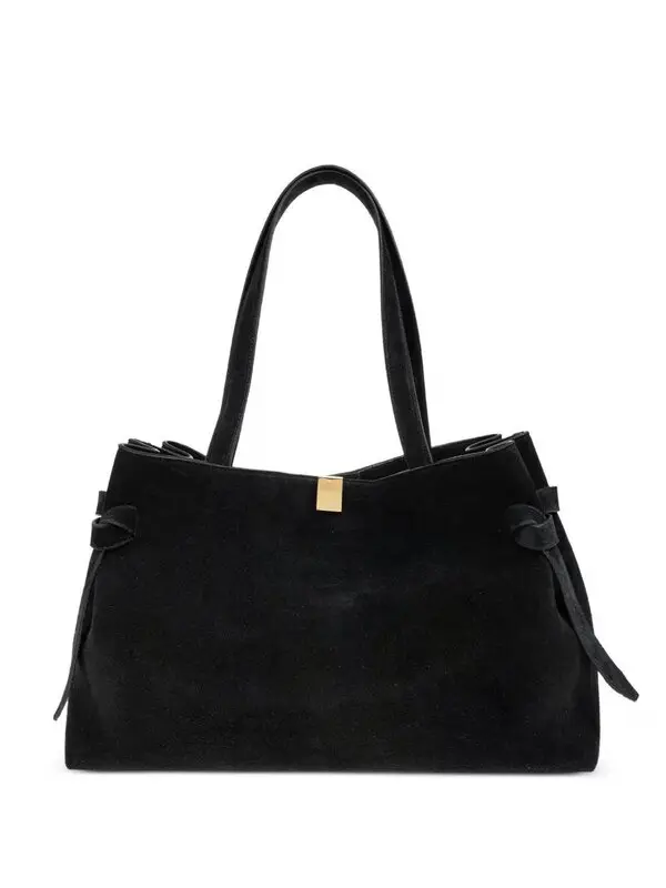 Yuzefi Gyoza Suede Tote Bag - Black