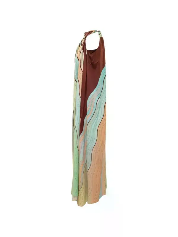 KOSE Julia Abstract Print Halterneck Dress