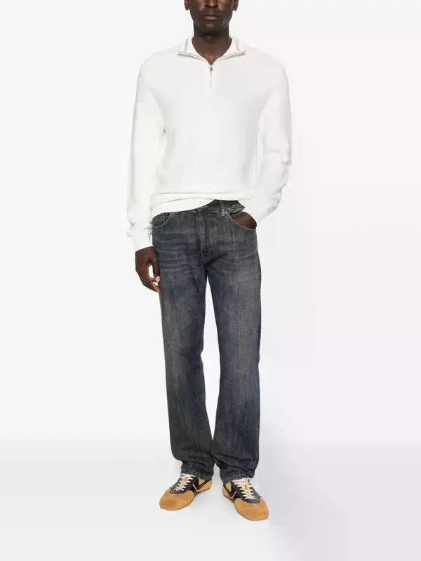 Gant Ribbed Knit Quarter-zip Sweater