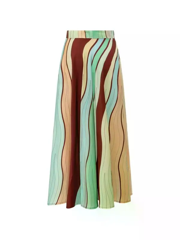KOSE Thetis Wavy-print Skirt