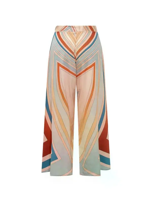 KOSE Eli Geometric Print Trousers - Blue