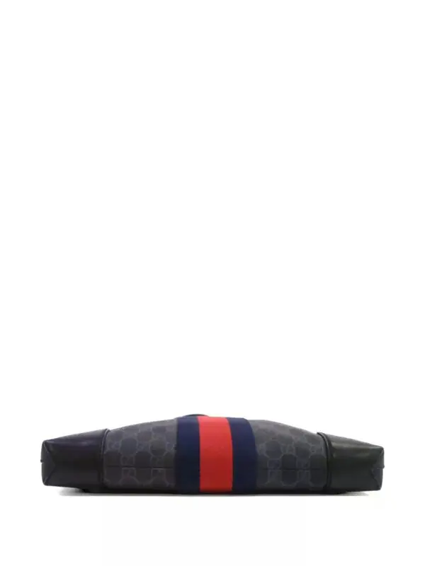 Gucci Gg Supreme Canvas Crossbody Bag With Web Stripe