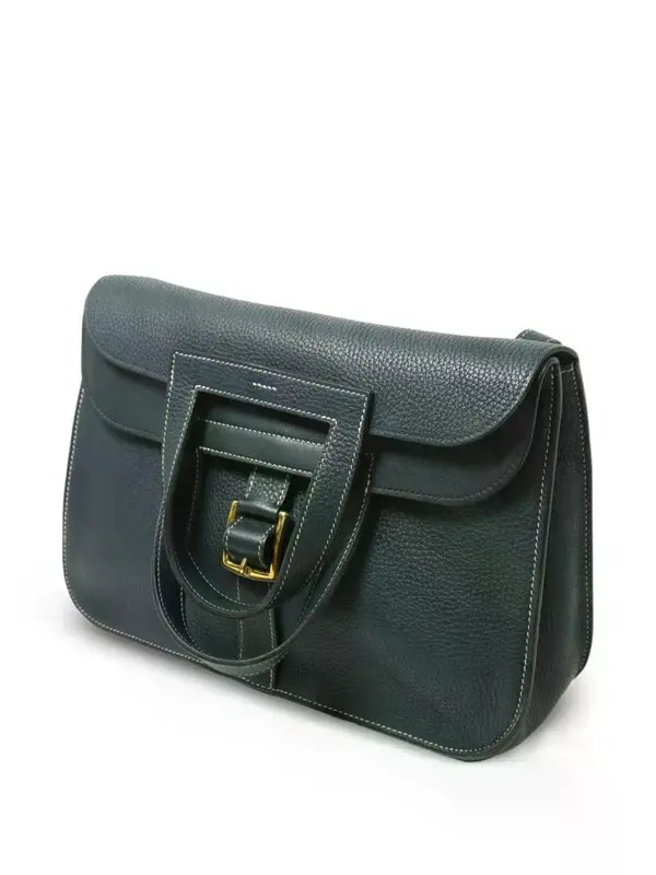 Hermès Halzan Clemence Shoulder Bag - Green