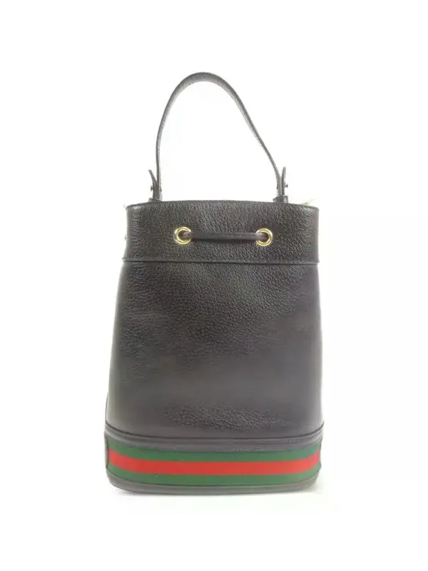 Gucci Gg Web Bucket Bag - Black