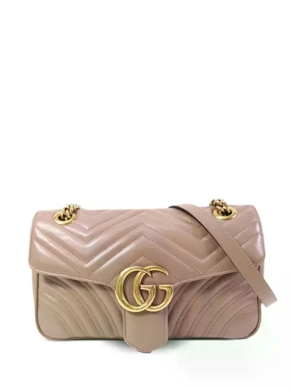 Gucci Small Gg Marmont Shoulder Bag - Neutrals