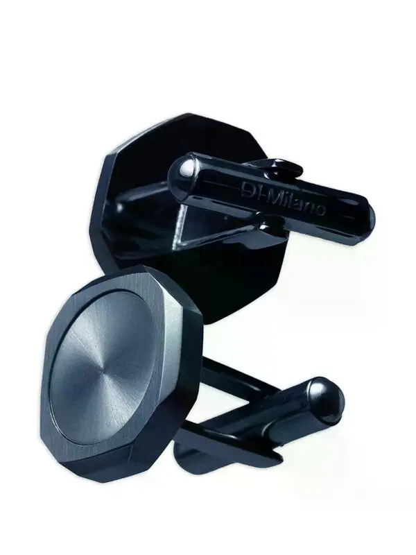D1 MILANO Octagonal Sunray-brushed Cufflinks