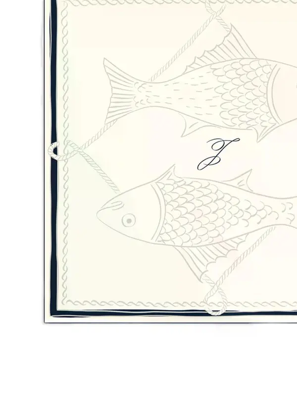 Jacquemus Fish-print Silk Scarf
