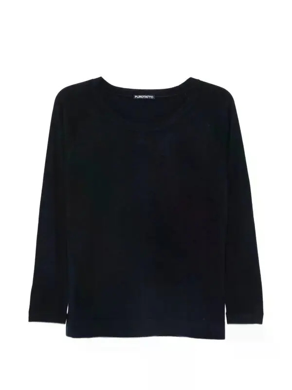 PUROTATTO Raglan Sleeve Fine-knit Sweater