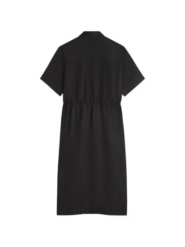 Maison Kitsuné Drawstring Waist Shirt Midi Dress