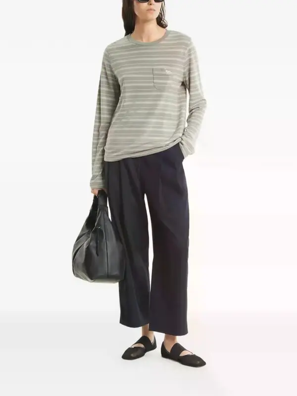 Maison Kitsuné Pleated Wide-leg Trousers