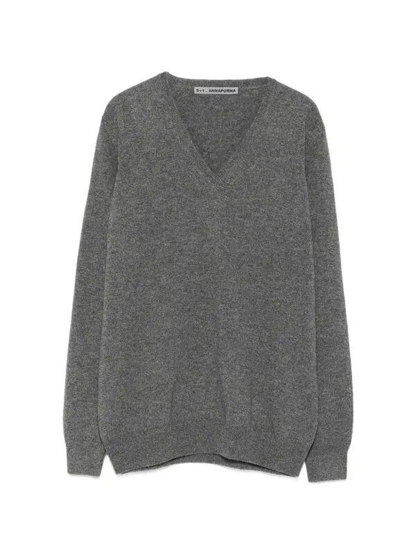 ANNAPURNA V-neck Knitted Sweater