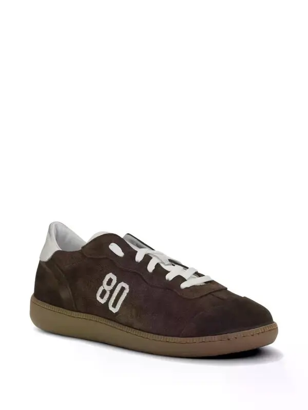 BE980 Harvard Suede Embroidered Logo Sneakers
