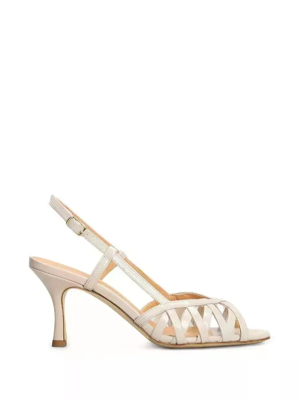 THE SELLER Caged Slingback Sandals - Neutrals