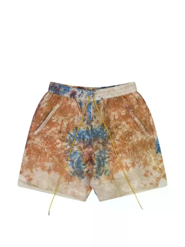 Rhude Tie-dye Swim Shorts - Brown