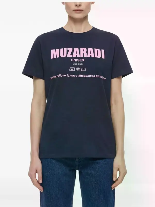MUZARADI Logo Print Cotton T-shirt