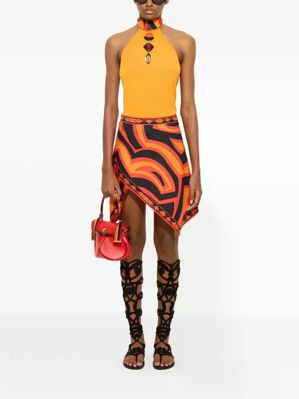 Emilio Pucci Labirinto Silk Twill Scarf Skirt