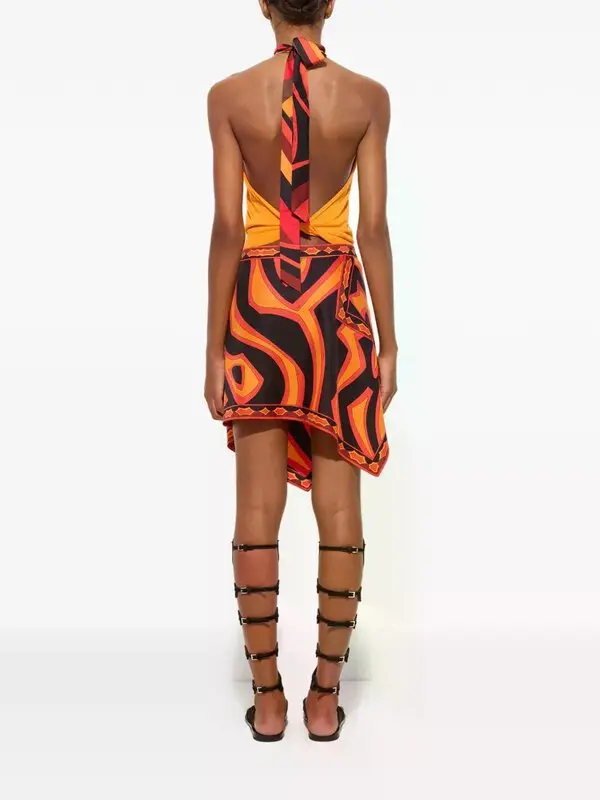 Emilio Pucci Labirinto Silk Twill Scarf Skirt