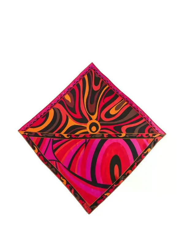Emilio Pucci Iride And Marmo-print Silk Carr