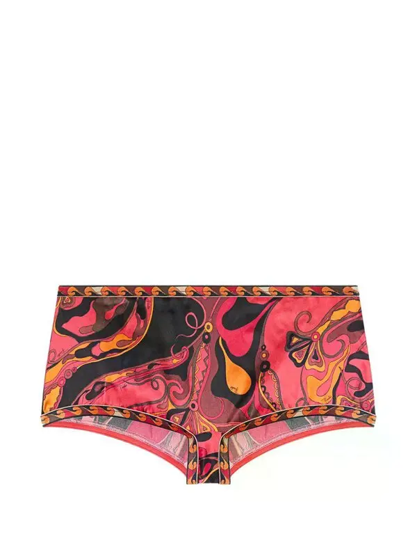 Emilio Pucci Printed Silk Satin Boxer Shorts