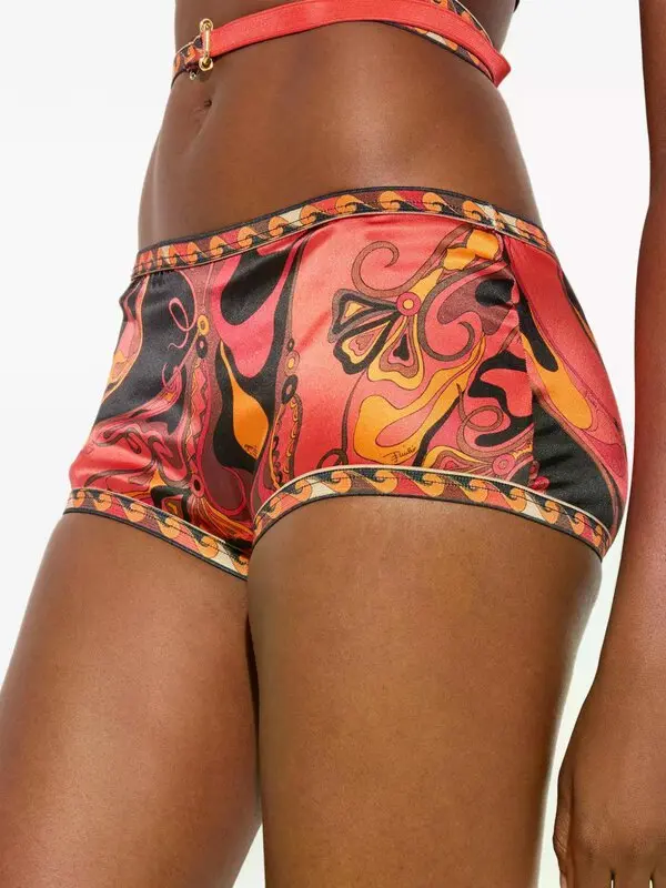 Emilio Pucci Printed Silk Satin Boxer Shorts