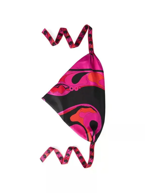 Emilio Pucci Orchidee-print Bandana - Pink