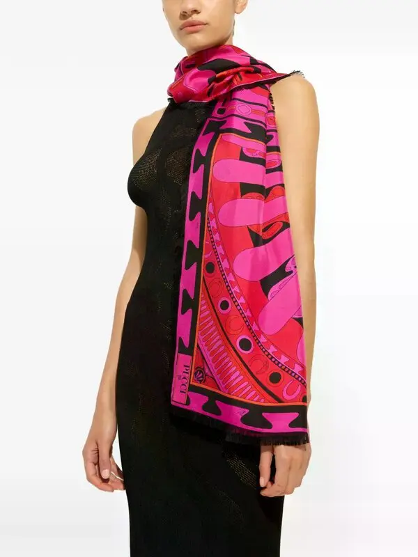 Emilio Pucci Mixed-print Silk Stole
