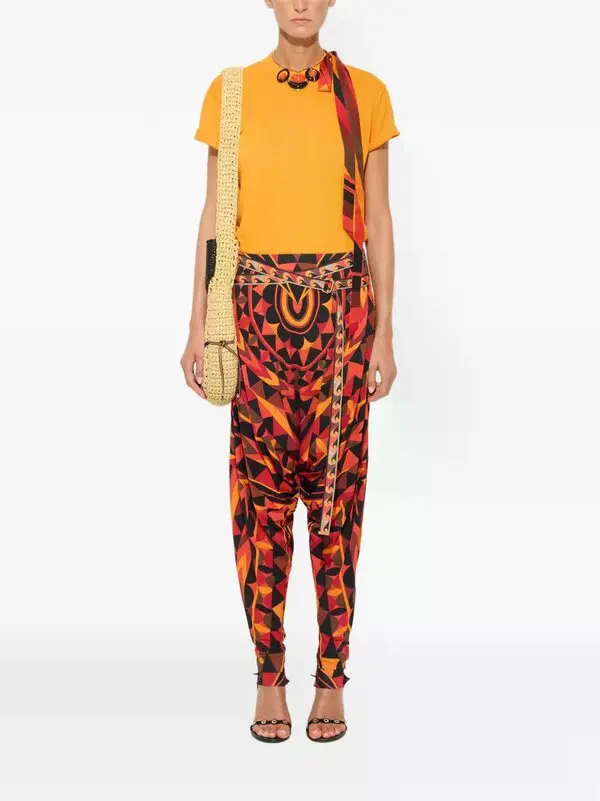 Emilio Pucci Manuba Print Viscose Jersey Pants - Black