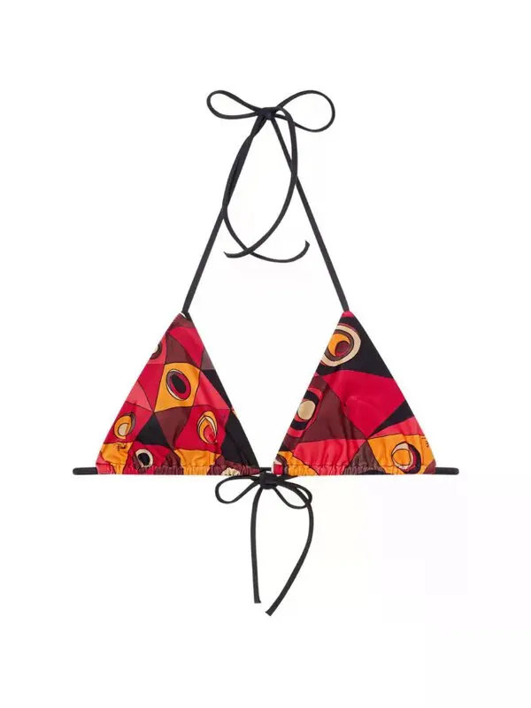 Emilio Pucci Geometric Print Triangle Bikini - Red