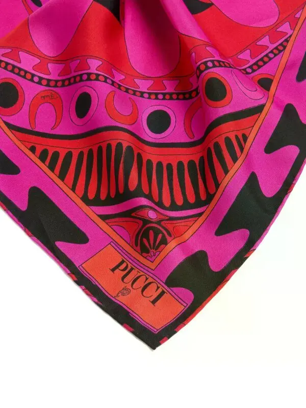 Emilio Pucci Soleil-print Small Carrè Scarf