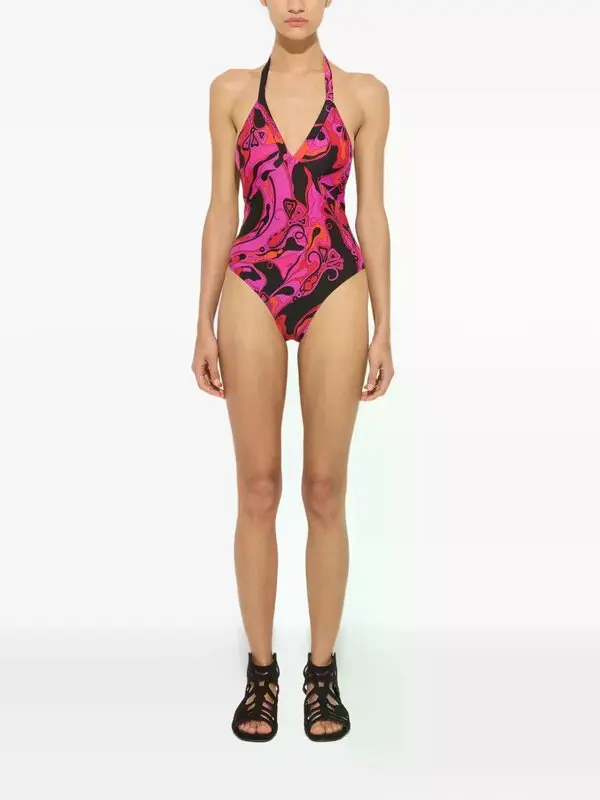 Emilio Pucci Orchidee Print One-piece Swimsuit