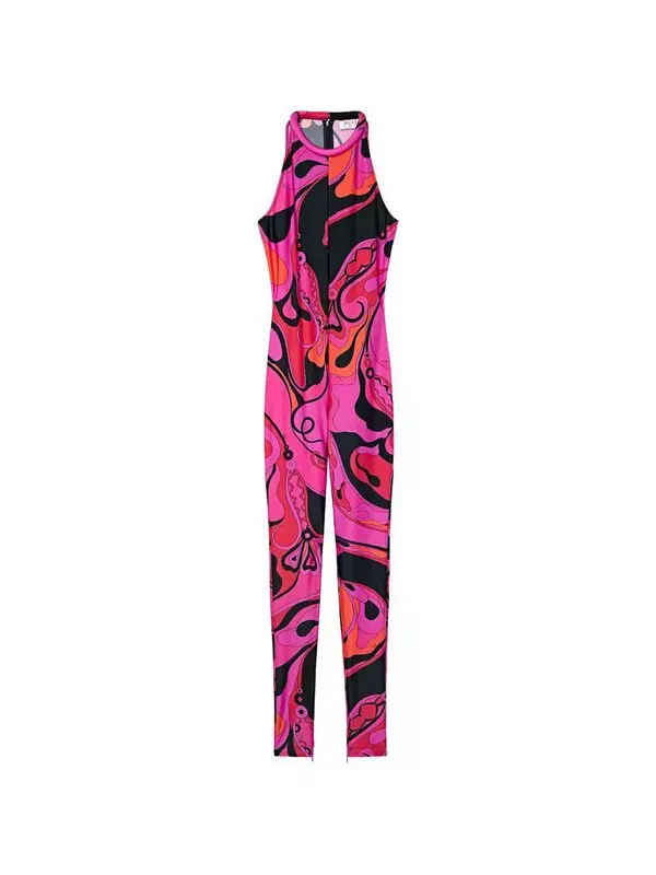 Emilio Pucci Orchidee Print Long Jumpsuit - Pink