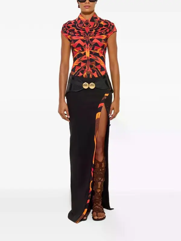 Emilio Pucci Manuba-print Ruched Blouse