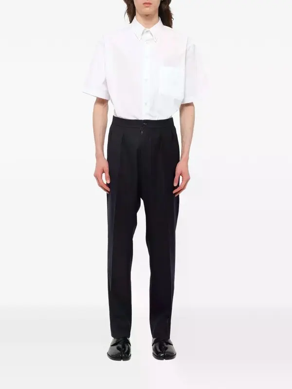 MAISON MARGIELA Pleated Virgin Wool Twill Trousers
