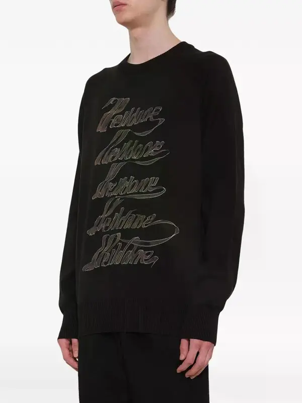 We11Done Logo Print Crew Neck Sweater