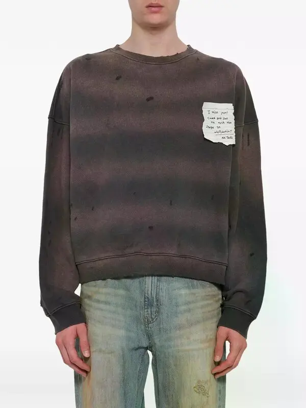 We11Done Distressed Graphic Sweatshirt
