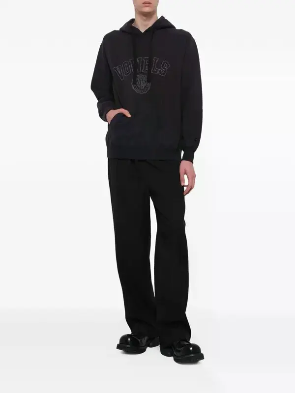 VOWELS Long-sleeve Logo-detail Hoodie