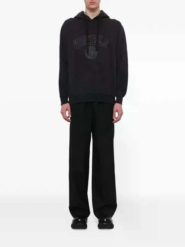 VOWELS Long-sleeve Logo-detail Hoodie