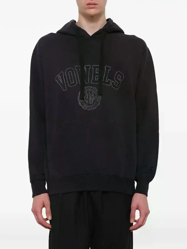VOWELS Long-sleeve Logo-detail Hoodie