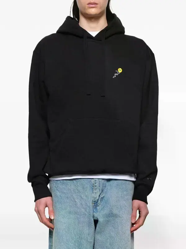 VOWELS Floral Embroidered Hoodie
