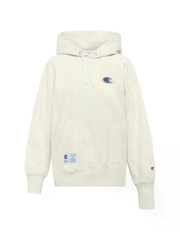 Undercover Logo Patch Drawstring Hoodie - Neutrals