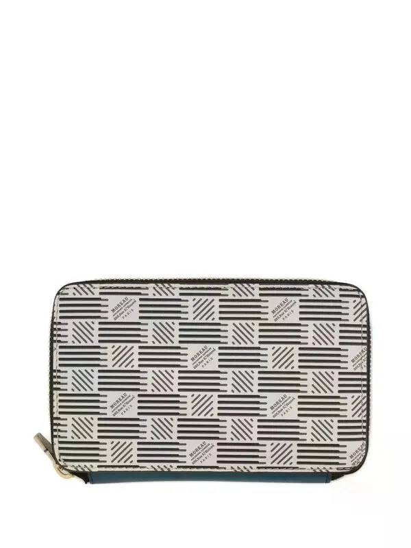 Moreau Signature-motif Zip-around Wallet - Neutrals