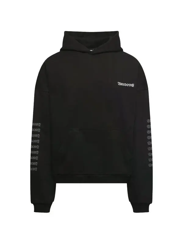 We11Done Graphic Print Hoodie - Black