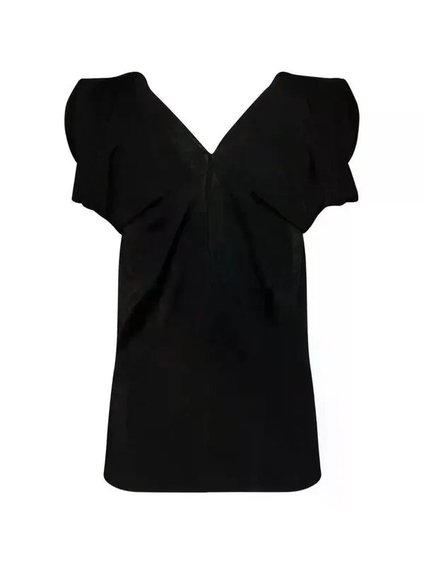 Chloé Peplum Top With Ruffled Detailing - Black