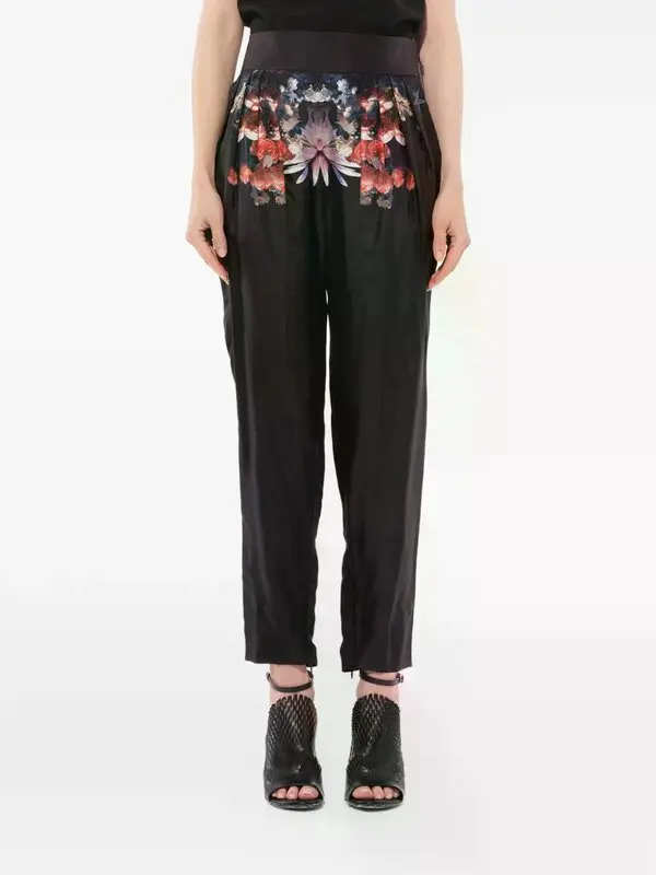 Givenchy Floral Print Pleated Trousers