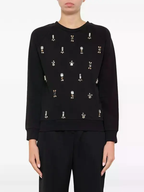 LANVIN Embroidered Jersey Sweater - Black