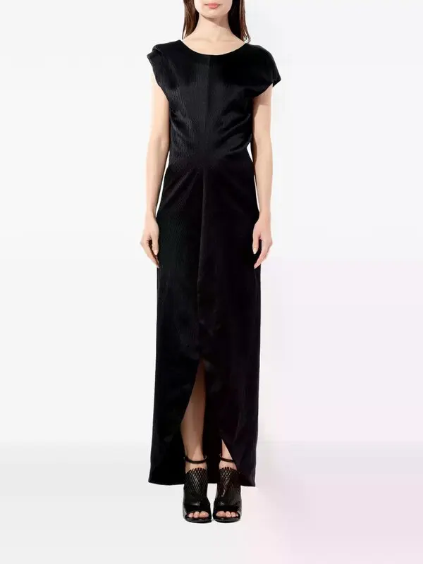 Balenciaga Crinkled Effect Open-back Dress - Black